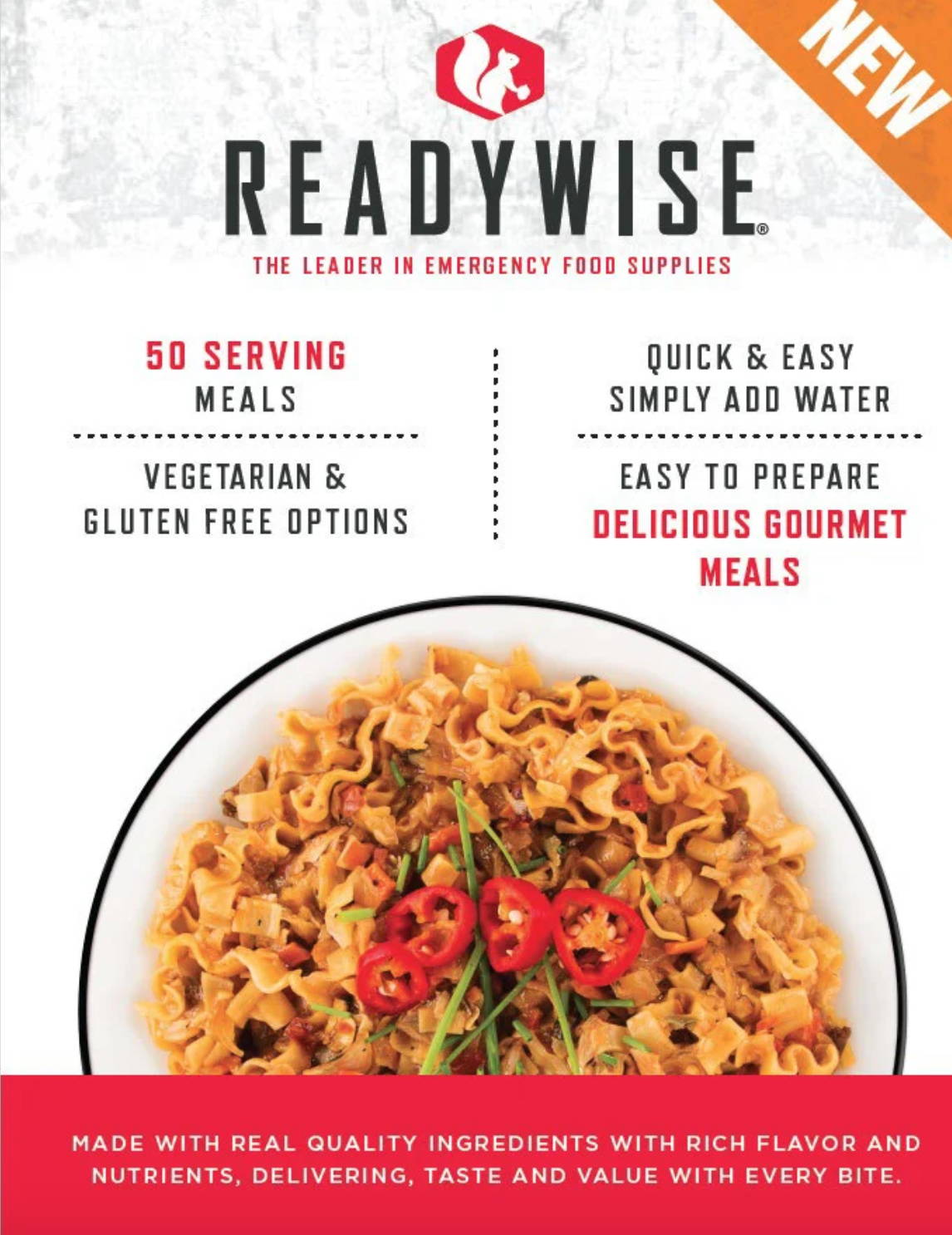 50 Serving Entrees – ReadyWise Food Services
